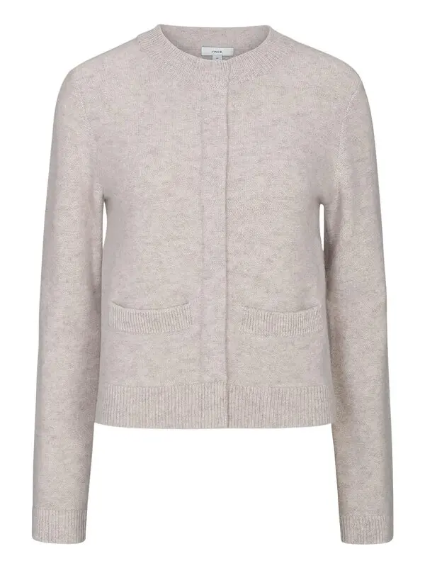 Vince Shrunken Crewneck Cardigan - Marble