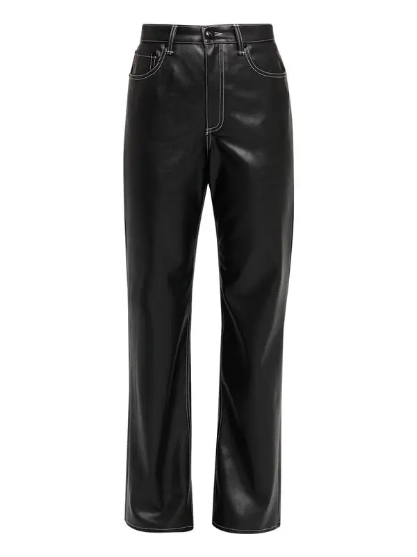 Rag & Bone Shea Straight Faux-leather Pants - Black