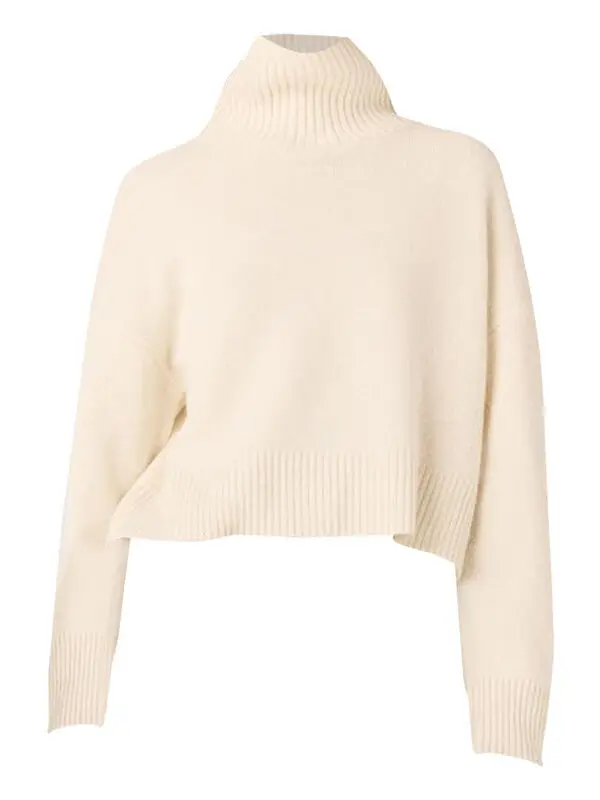 Maje Cashmere High-neck Jumper - Ecru