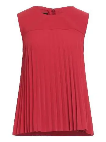 Moschino Crepe Pleated Top - Red