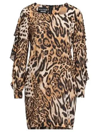 Moschino Leopard-print Mini Dress - Beige
