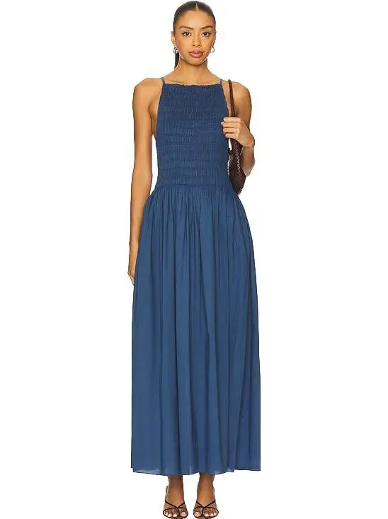 Faithfull The Brand Laia Maxi Dress - Vintage Navy