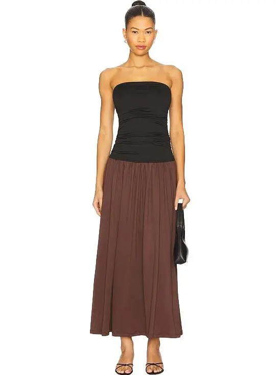 NIA Santal Dress - Black & Brown