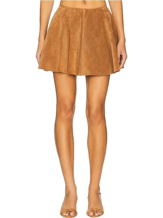 UNDERSTATED LEATHER Sugar High Leather Skirt - Emperador