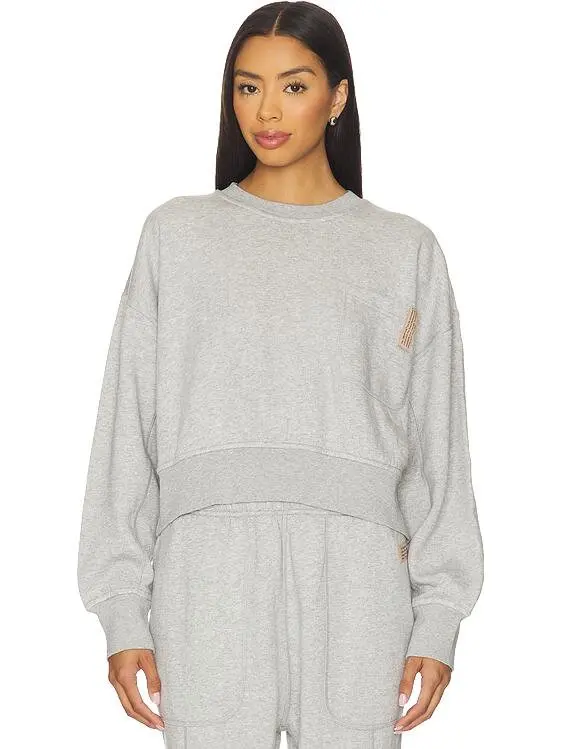 Lunya Silksweats Midweight Reversible Seamed Sweatshirt - Napping Dove Heather