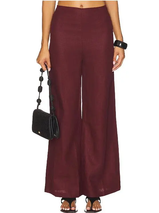 Faithfull The Brand Syna Pant - Bordeaux