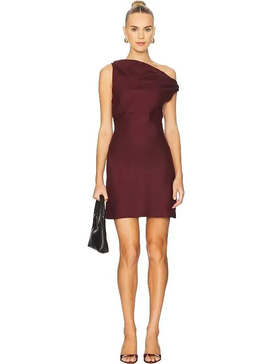 Faithfull The Brand Suis Mini Dress - Bordeaux