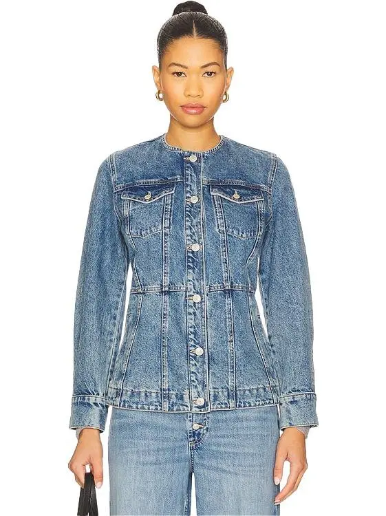 Free People We The Free Lula Denim Jacket - River Blues
