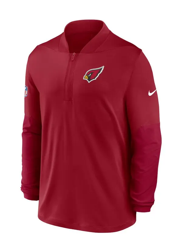 Nike Arizona Cardinals Dri-fit Nfl 1/2-zip Top - Red