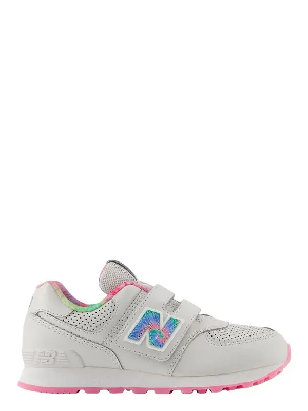NEW BALANCE 574 Hook And Loop Sneakers - Grey Matter/signal Pink