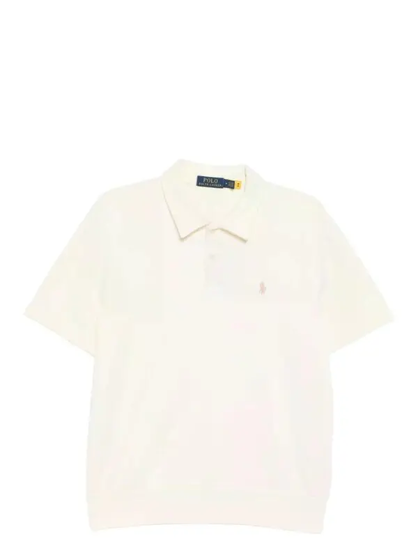 Polo Ralph Lauren Embroidered-logo Cotton Polo Shirt - Neutrals