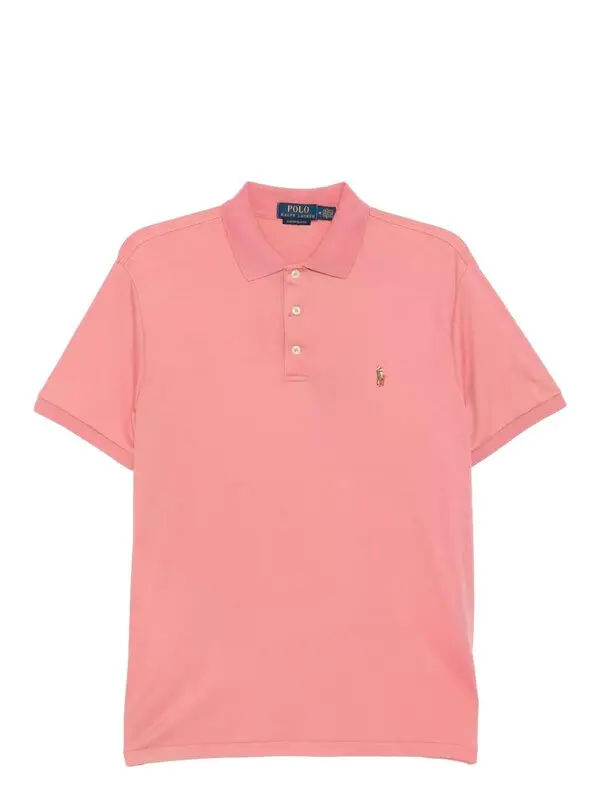 Polo Ralph Lauren Embroidered-logo Cotton Polo Shirt - Pink