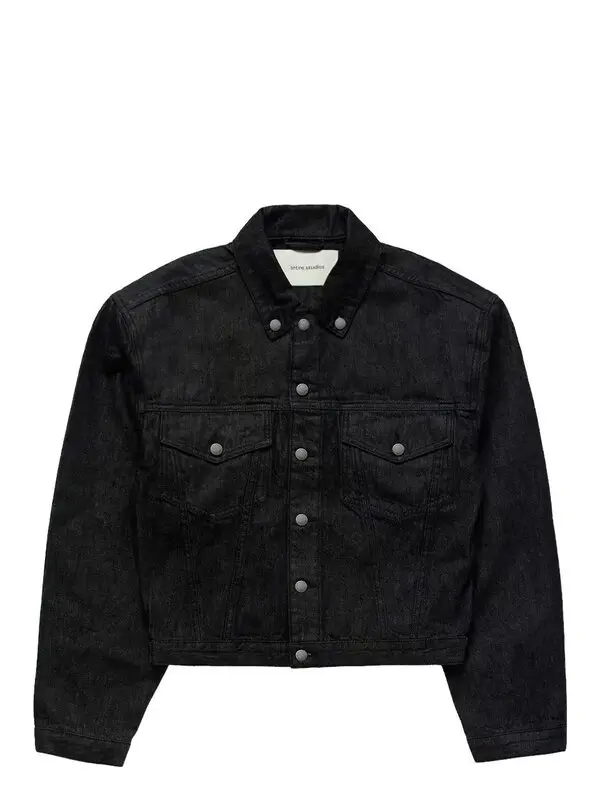 ENTIRE STUDIOS Shrunken Denim Jacket - Black