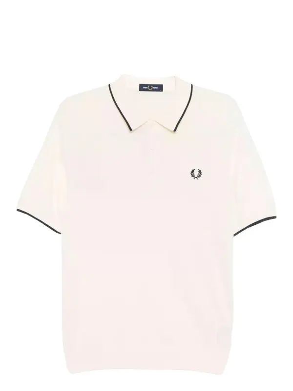 Fred Perry Embroidered-logo Polo Shirt - Neutrals