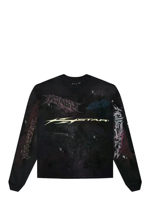 HELLSTAR Graffiti Long-sleeved T-shirt - Black