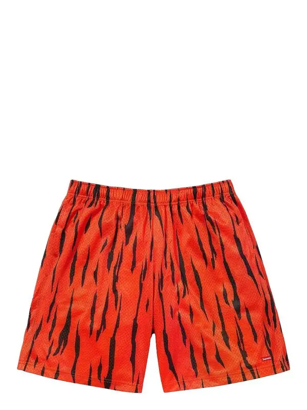 Supreme Tiger-stripe Mesh Shorts - Red
