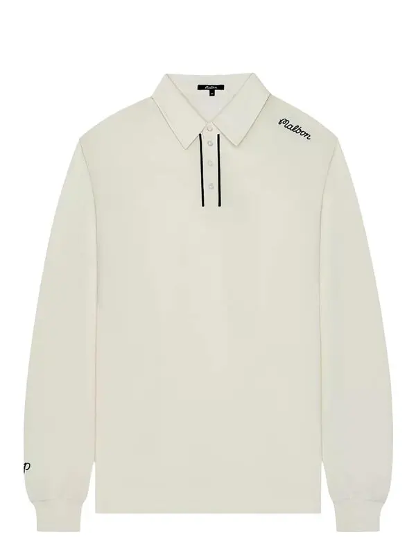 MALBON X Jesper Parnevik Long-sleeved Polo Shirt - White