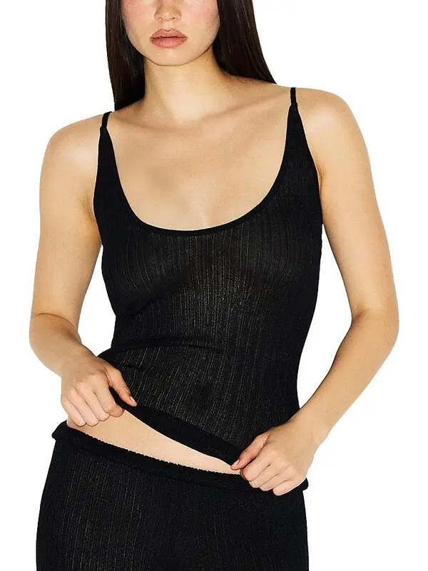 SKIMS Sheer Knit Tank - Onyx