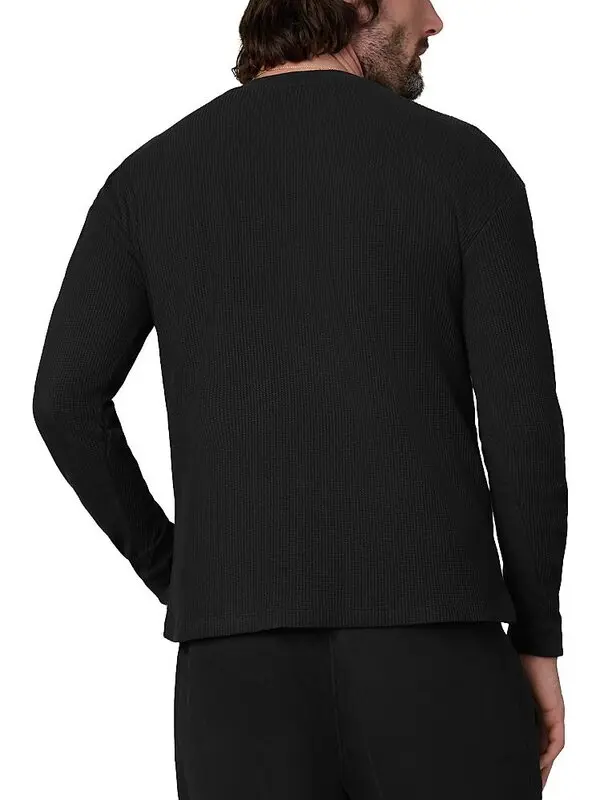 Joe's Jeans Waffle Knit Long Sleeve Tee - Black