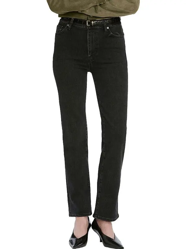 FRAME Pixie Le Sleek Straight Leg Jeans - Meteor