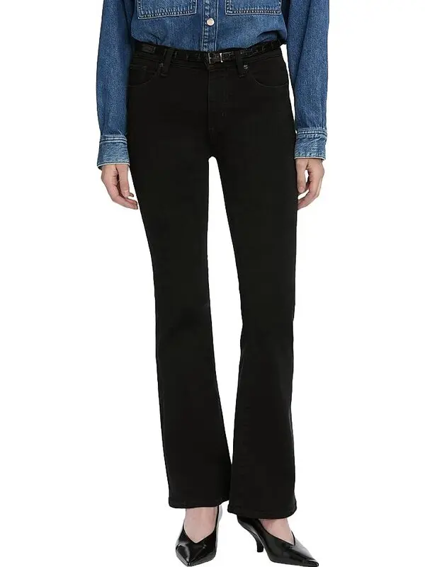 FRAME The Icon High Rise Flare Jeans - Black