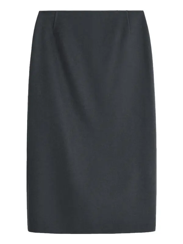Cos Double-faced Wool Pencil Skirt - Gray