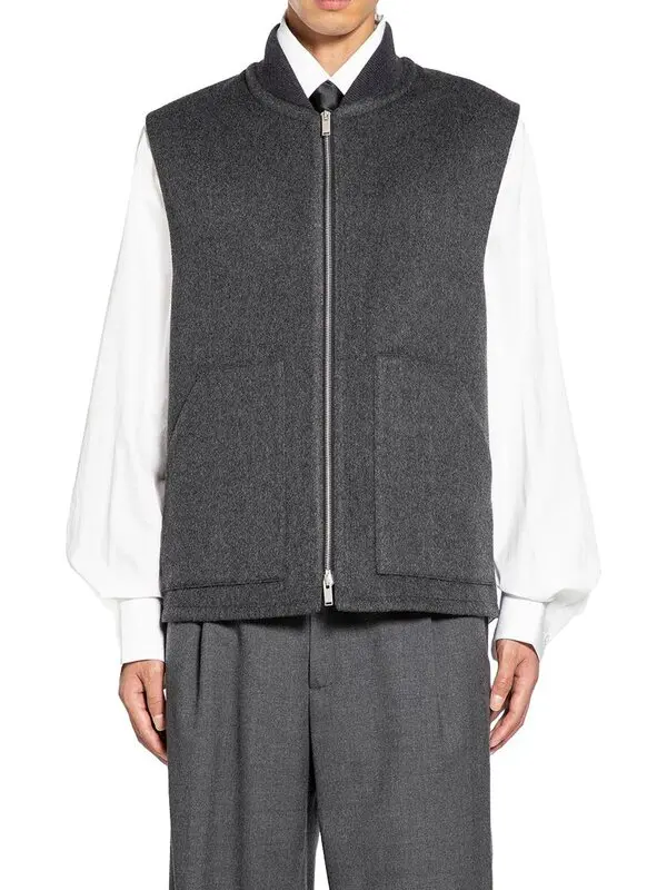 LARDINI Virgin Wool Vest - Grey