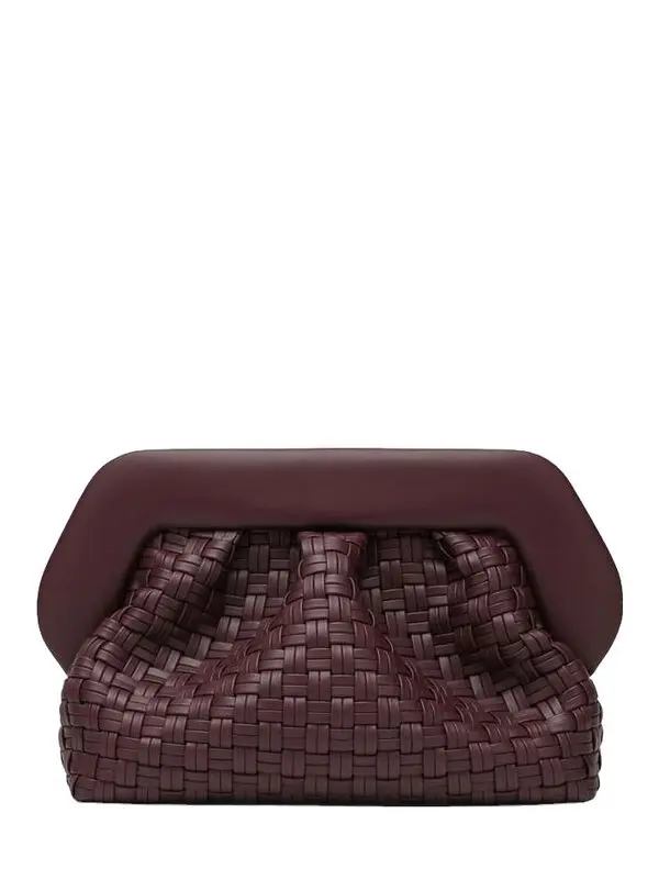 THEMOIRE Woven Clutch Bag - Red