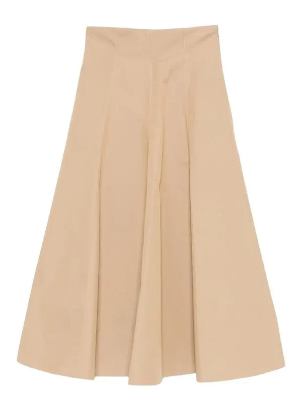 THELAURENT A-line Pleated Skirt - Beige