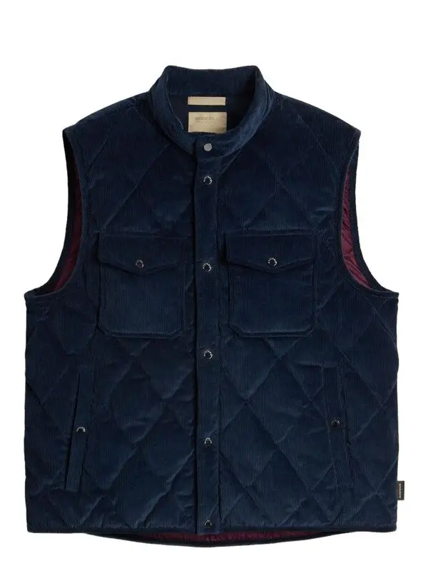 Woolrich Quilted Buttoned Vest - Blue