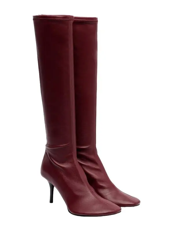 Acne Studios 75 Leather Knee-high Boots - Burgundy