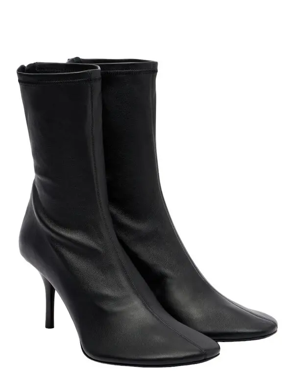 Acne Studios 75 Leather Ankle Boots - Black