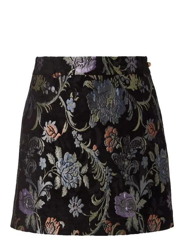 Chloé Embroidered High-rise Miniskirt - Black