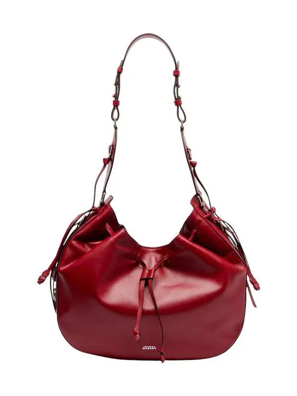 Isabel Marant Bolton Medium Leather Shoulder Bag - Red