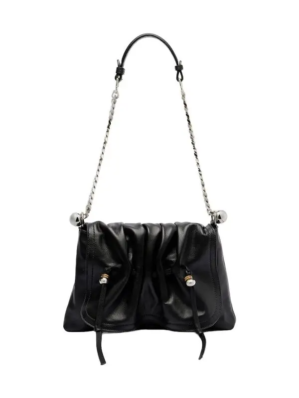 Isabel Marant Bolton Small Leather Shoulder Bag - Black