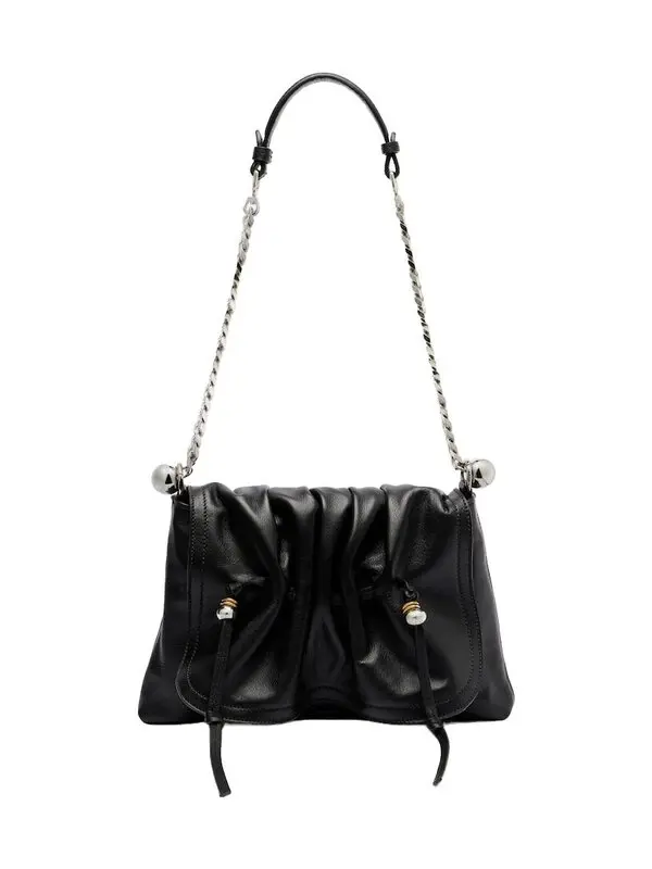 Isabel Marant Étoile Bolton Small Leather Shoulder Bag - Black