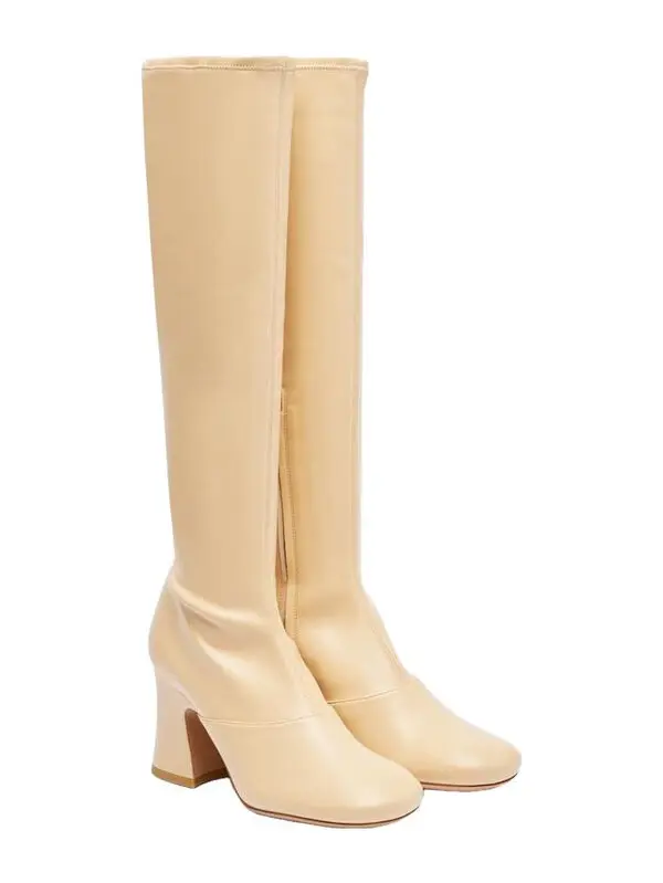 Chloé Janis 80 Knee-high Boots - Beige