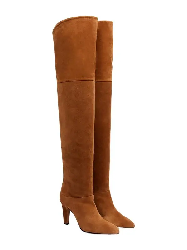 Chloé Eve 85 Suede Over-the-knee Boots - Brown