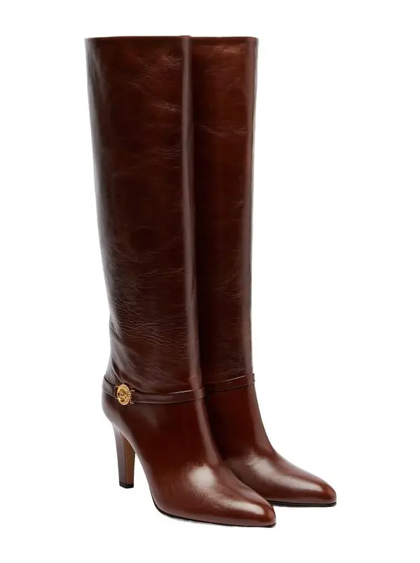 Chloé Eve 85 Leather Knee-high Boots - Brown