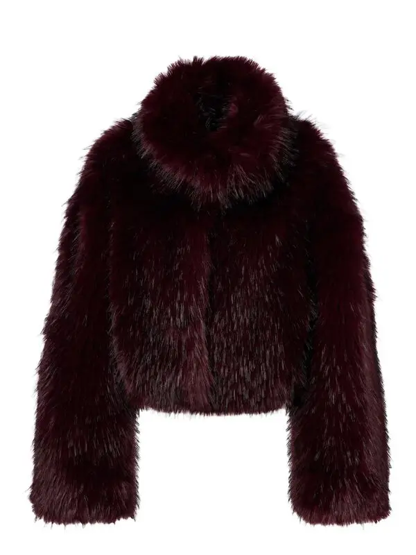 ROTATE BY BIRGER CHRISTENSEN Cropped Jacket - Burgundy