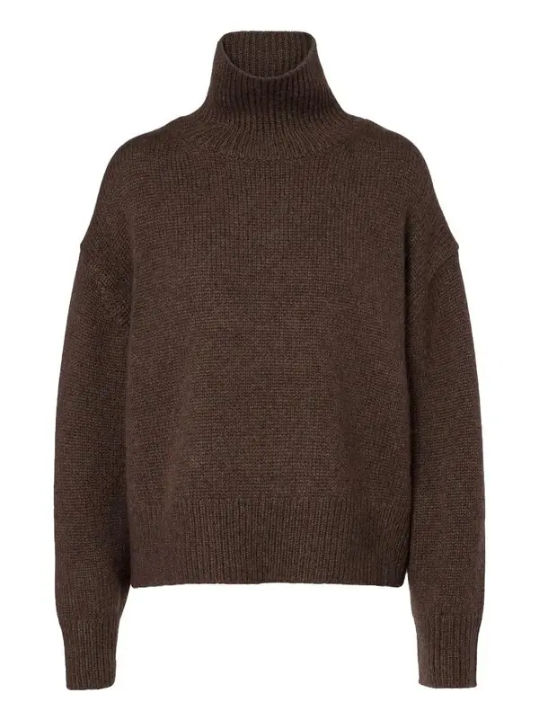 NILI LOTAN Tabitha Cashmere Turtleneck Sweater - Brown