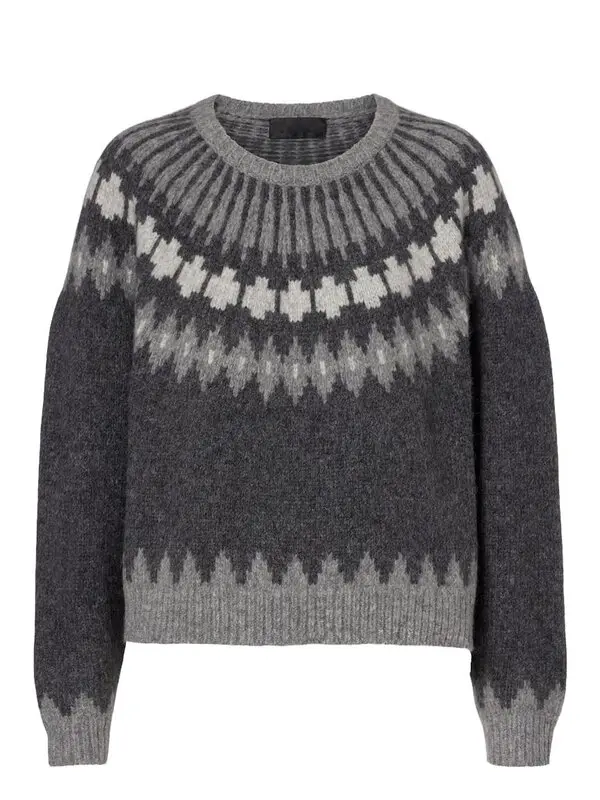 NILI LOTAN Alena Alpaca And Wool-blend Sweater - Grey