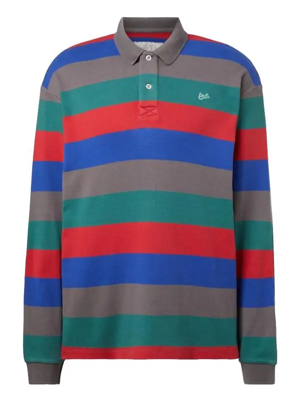 ERL Striped Cotton Polo Shirt - Multicoloured