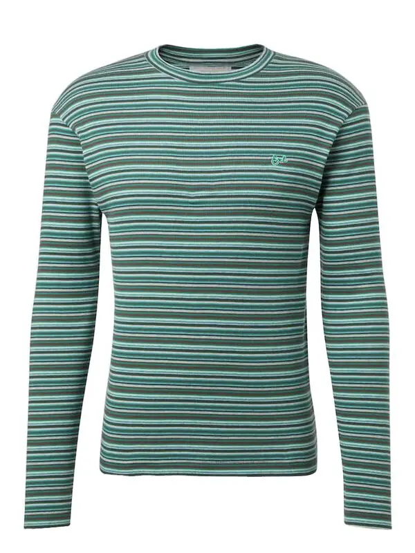 ERL Striped Cotton Jersey T-shirt - Green