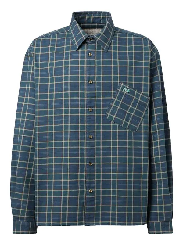 ERL Checked Cotton Shirt - Green