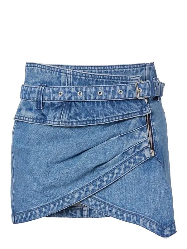 Isabel Marant Siyen Wrap Mini Skirt - Blue