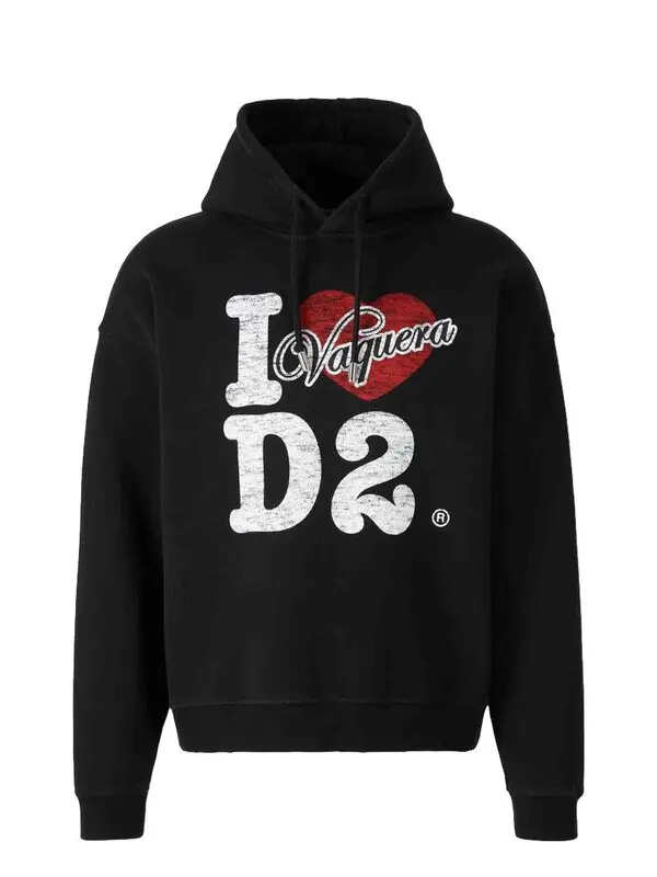 Dsquared2 Hooded Logo Sweatshirt - Black