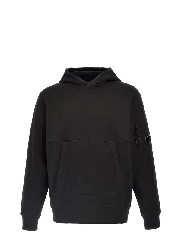 C.P. COMPANY Cotton Hoodie - Black