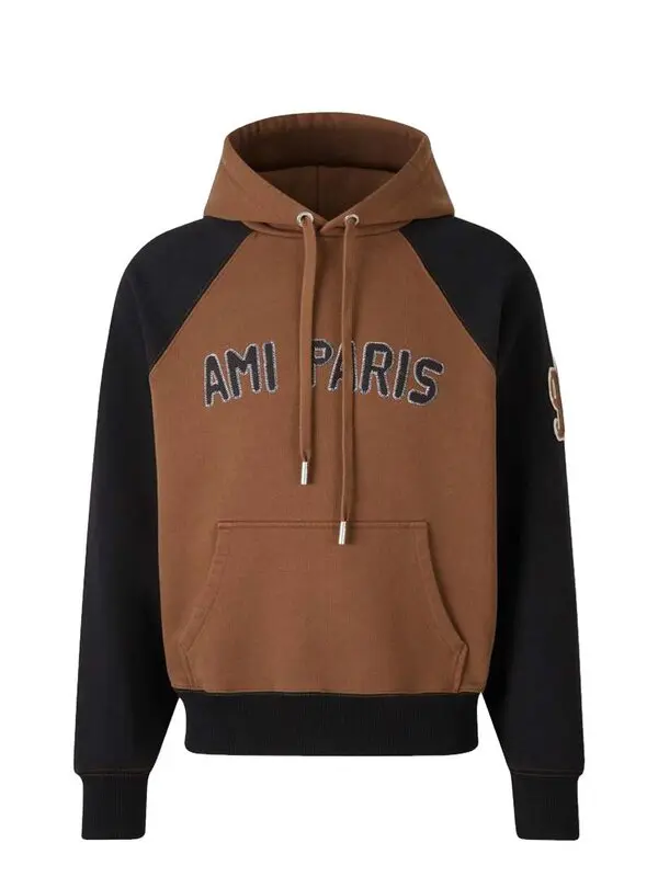 Ami Logo Hoodie - Brown