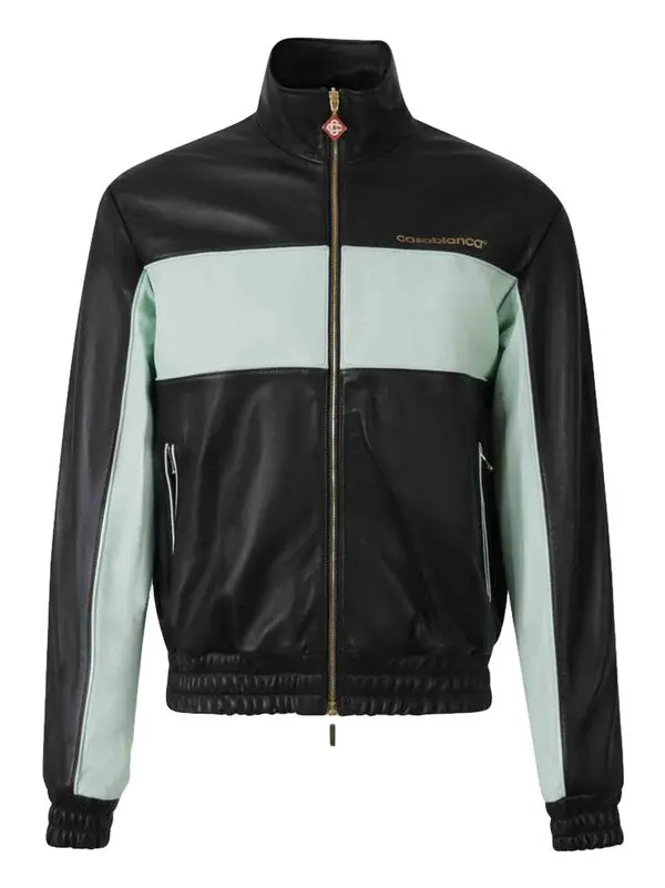 Casablanca Leather Sports Jacket - Black
